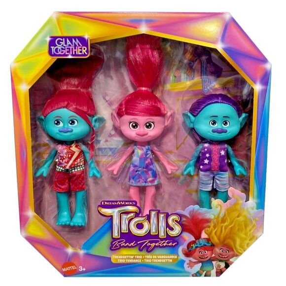 Dreamworks | Toys | Trolls Band Together Trendsettin Trio Queen Poppy ...
